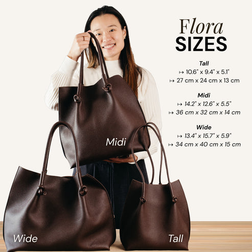 Flora Everyday Leather Tote | Smooth Calf Black – Atelier Pegai